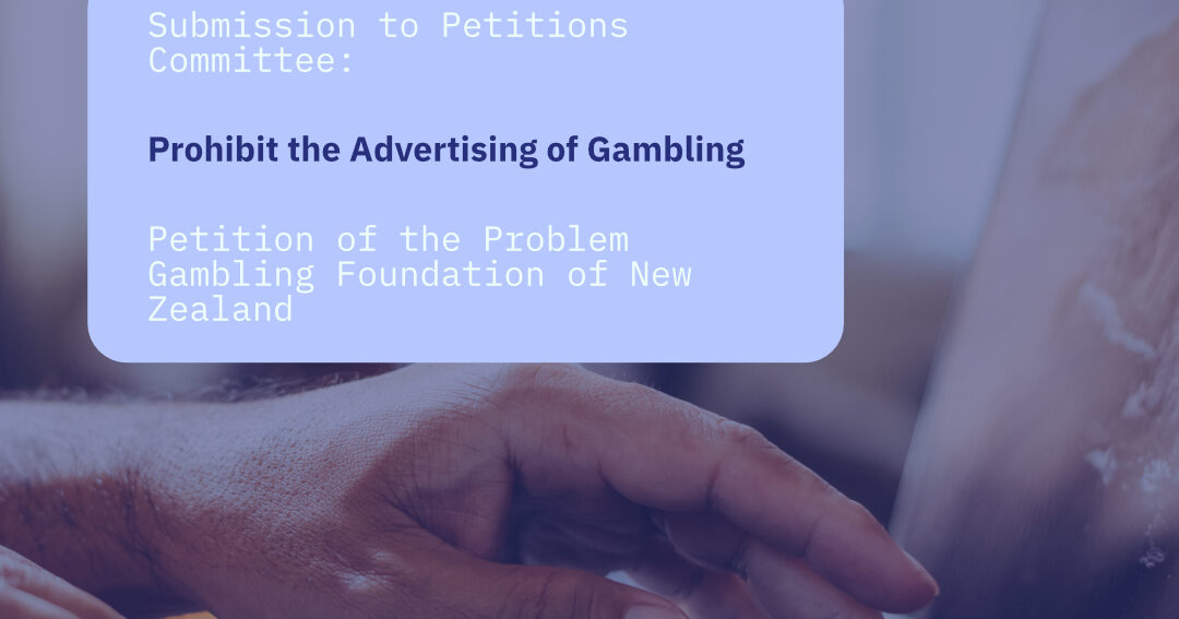 Submission - Prohibit the Advertising of Gambling • PGF Services
